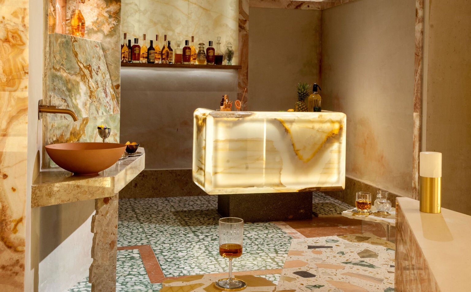The work of Bathco Atelier artists featured in the tasting room of Ron ...