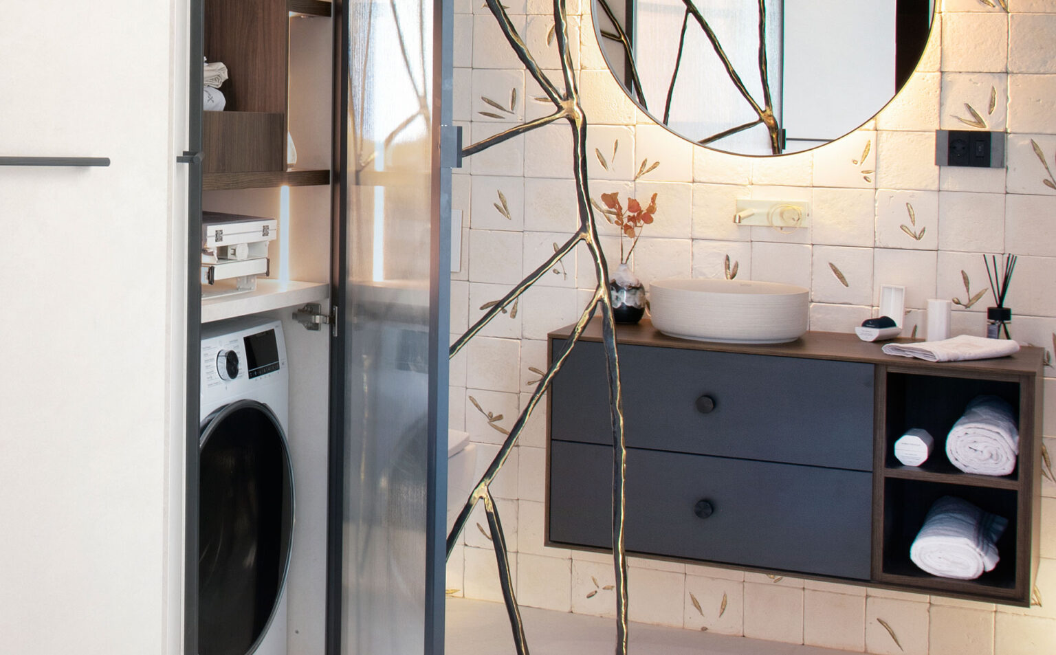 The Carnac sink from Bathco is featured in the Tegar Urban Stay space ...